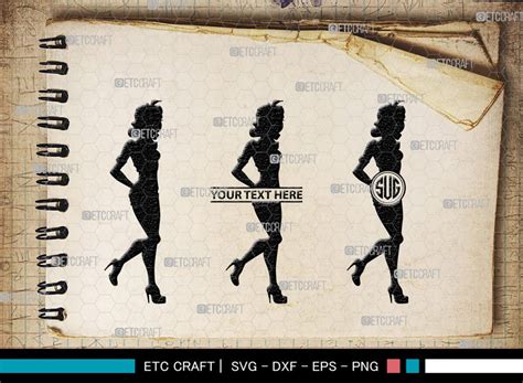 Retro Girl Monogram Retro Girl Silhouette Retro Girl Svg Pin Up Girl