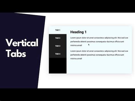How To Design Vertical Tabs Using Html Css Javascript Live Blogger Youtube