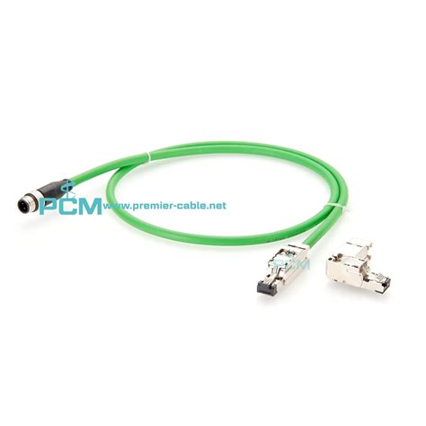 Industrial Ethernet M12 4 Pin D Code Rj45 Profinet Network Cable M12 To Rj45 Ethernet Cable