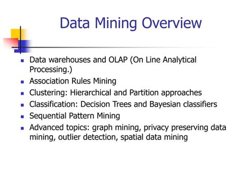 data mining course overview overview ppt