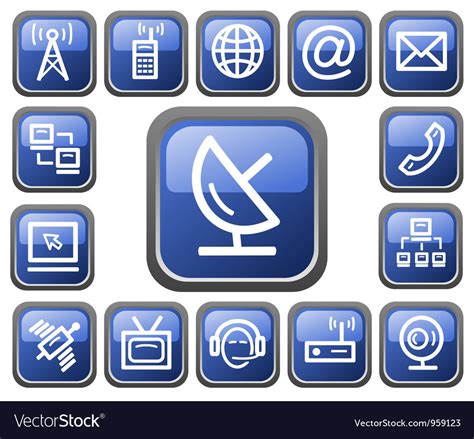 Communication Buttons Royalty Free Vector Image