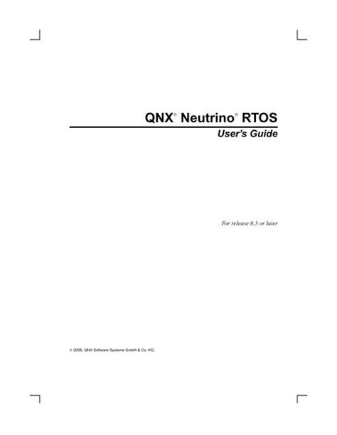 Qnx Neutrino Users Guide Qnx Software Systems