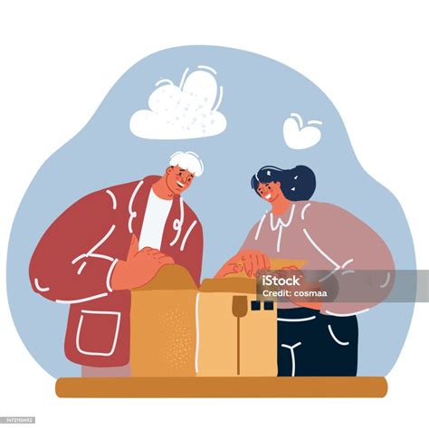 흥분한 아프리카 남자 고객은 좋은 구매에 만족하는 집에서 좋은 소포 열린 판지 상자를 받고 행복한 흑인 남성 소비자는 우편 배송 배달에 기뻐하는 내부 포장을 풉니 다 벡터에