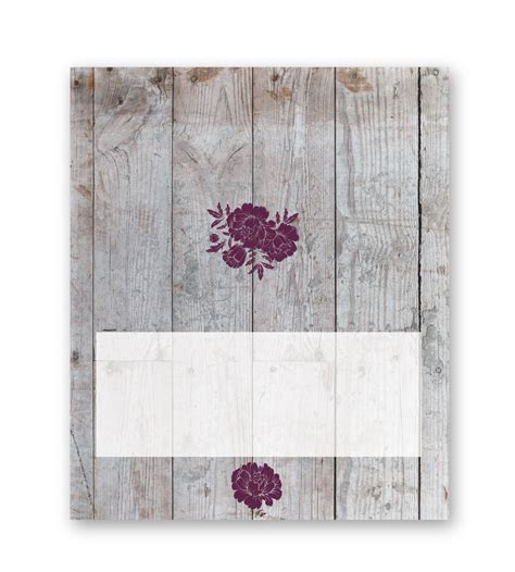 Stonehouse Collection Rustic Floral Table Tent