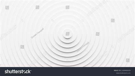 Concentric Linear Increasing Offset White Rings Stock Illustration