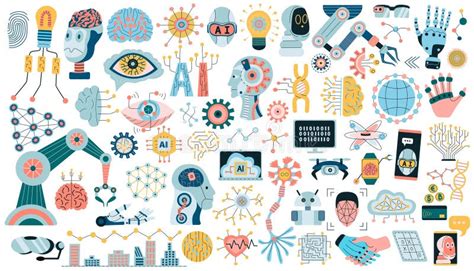 Neural Networks And Artificial Intelligence Collection Stock Illustration Illustration Of