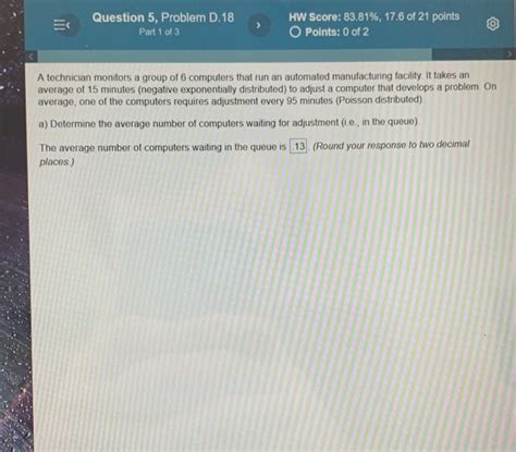 solved a average number of computers waiting for