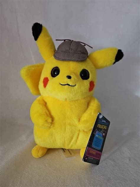 Detective Pikachu Plush Soft Toy Pokemon Teddy £1499 Picclick Uk