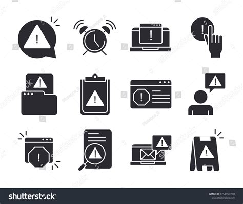 Alert Attention Danger Exclamation Mark Precaution Stock Vector Royalty Free 1754990780