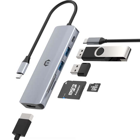 Usb C Hub Totu In Hub Totu Port Usb C Adapter Featuring K Hdmi Memory Cards Usb