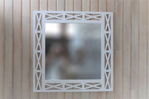 Зеркало настенное ДРЕВОДЕЛЯ Версаль 88х88см Белая эмаль Id 1648654293 цена 1850 ₴ купить