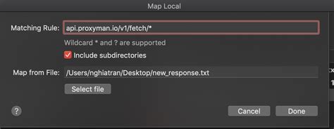 how to manipulate response using proxyman map local tool · proxyman