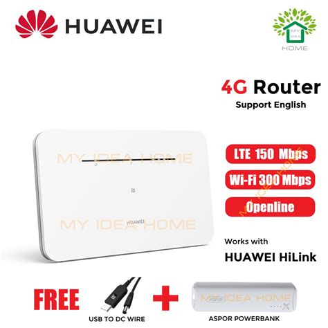 Huawei Openline 4g Router Lte Cpe W Sim Card Slot Wifi Router With Lan Port Free Powerbank Dc