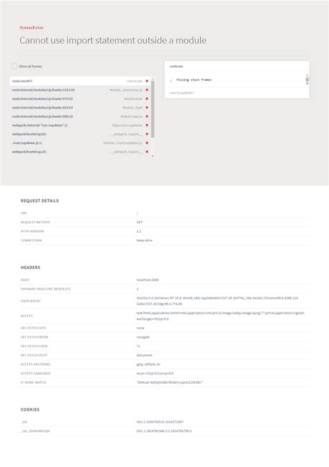 Cannot Use Import Statement Outside A Module · Issue 1 · Supabase