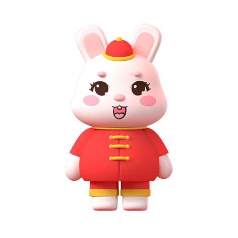 千库网新年兔年大吉小兔子元素编号13455734