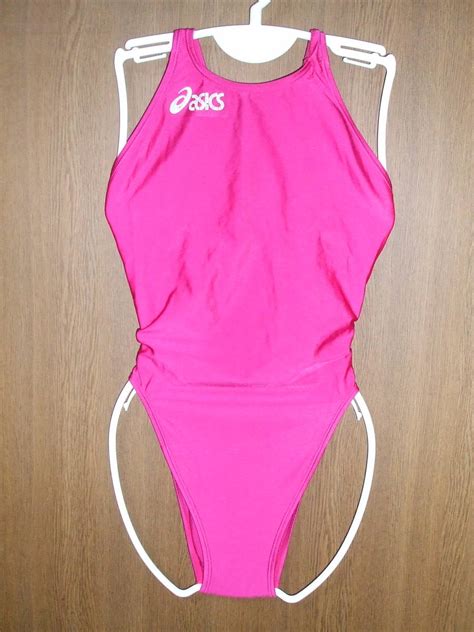 【中古】d1 354q 極薄生地 アシックス ピチピチ ピタピタ 白パイ ハイレグ競泳水着 Xバック！！fv 大きいサイズll の落札情報詳細