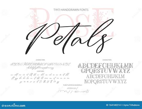 Hand Font Vector Alphabet 124454986