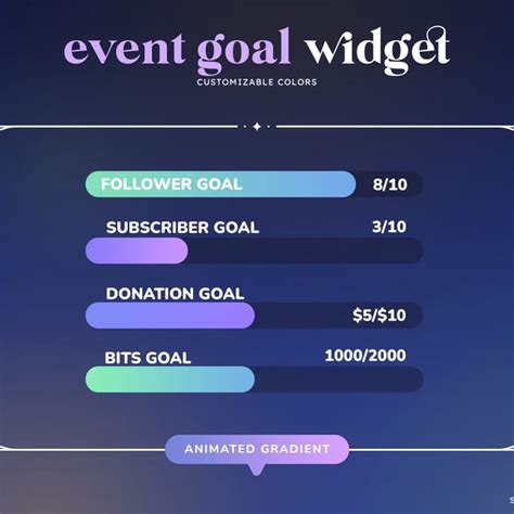 Follower Goal Widget Etsy