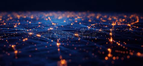 Abstract Digital Network Glowing Nodes Connections Dark Background Copy Space Text Stock Photos ...
