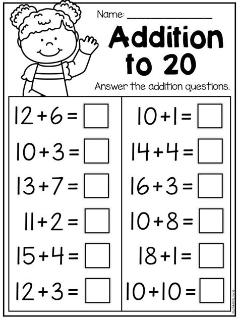Addition Up To 10 Worksheets