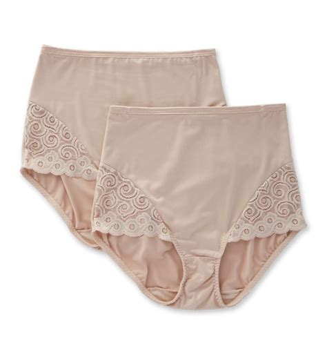 Bali Womens Bali X054 Microfiber And Lace Shaping Brief Panty 2
