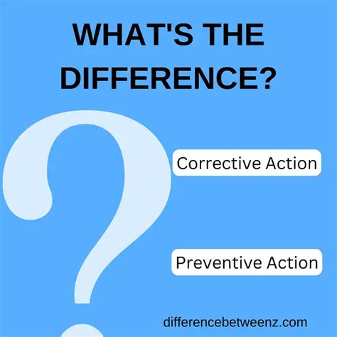 Difference Between Corrective Action And Preventive Action Difference