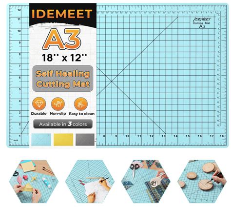 Cutting Mat A3 Full 18x12 Grid Size Self Healing Cutting Mat