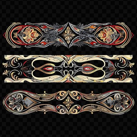 Premium Psd Turkish Ebru With Marbled Patterns Borderline Design Created Tattoo Line Ink Art