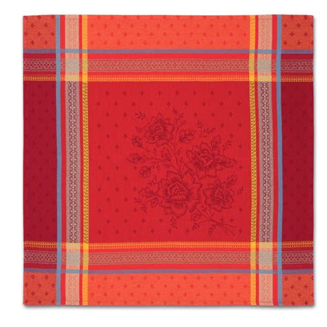 Massilia Red French Cotton Jacquard Napkin By Marat Davignon I Dream