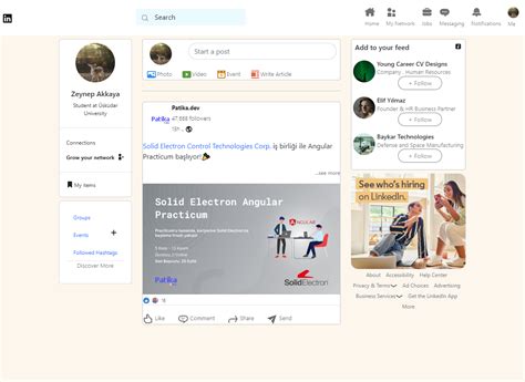 Github Zeynep Akbootstrap Linkedin Clone
