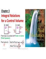 Understanding Fluid Dynamics: Integral Relations & Control Volume | Course Hero