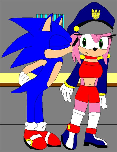 Sonic Kisses Officer Amy By Eli J Brony On Deviantart