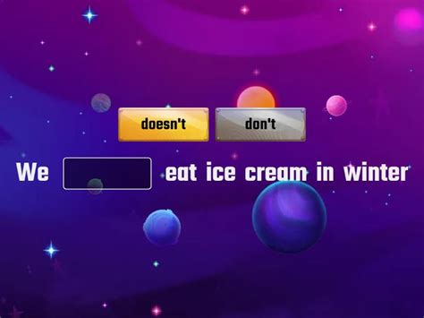 Present Simple Negative Missing Word