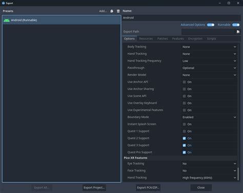 No Passthrough Option On Pico 4 Using Openxr Vendor Plugin Godot V44