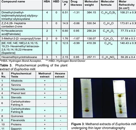 Drug Likeness And Bioactivity Values Of Euphorbia Milli Crude Methanol Download Scientific
