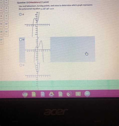 solved question 13 mandatory 1 point use end behaviours