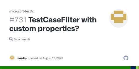 Testcasefilter With Custom Properties Issue Microsoft Testfx Github