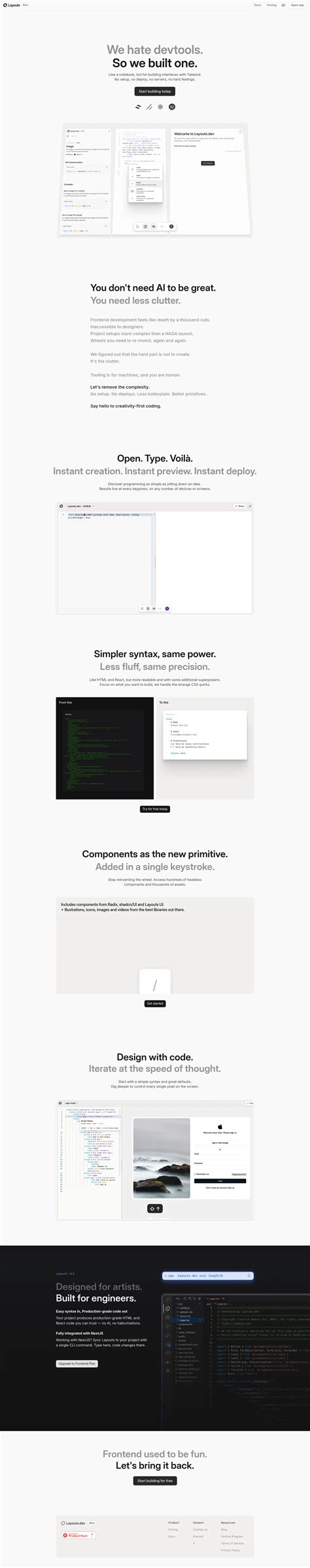 Layoutsdev Build Production Ready Uis With Tailwind And Shadcnui
