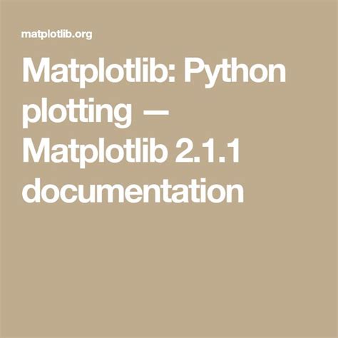 Matplotlib Python Plotting — Matplotlib 211 Documentation Python