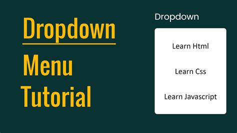 Creating Simple Dropdown Menu Using Html And Css Youtube
