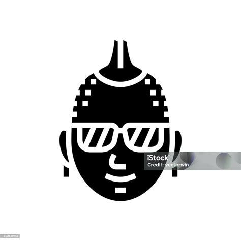 아이 소년 펑크 서브 컬쳐 스타일 글리프 아이콘 벡터 일러스트 레이 션 거리에 대한 스톡 벡터 아트 및 기타 이미지 거리 그래피티 낙서 드로잉 Istock