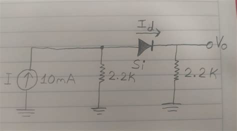 Solved Find The Voltage Vo And Current Id In The Diode Chegg