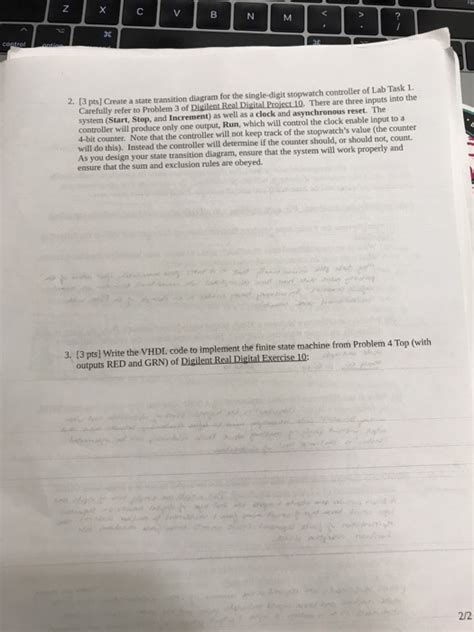 Pts Create A State Transition Diagram For The Chegg