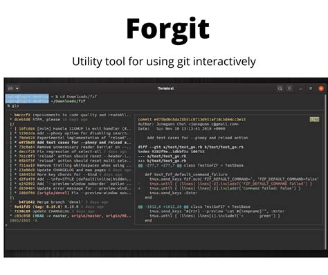 forgit — a utility tool to use git interactively by srebalaji