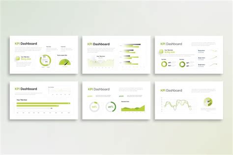 Green Fresh KPI Dashboard PowerPoint Template Presentation Template
