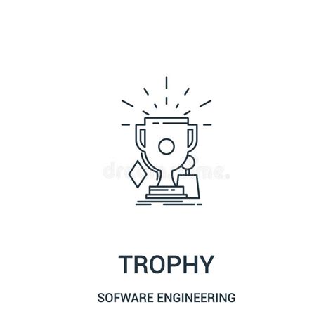 Trophy Icon Vector From Sofware Engineering Video Gaming Collection