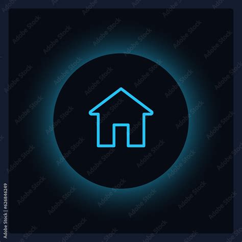 Focused Homepage Button Ui Element Template Editable Isolated Vector