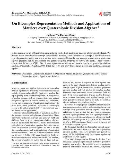 Pdf On Bicomplex Representation Methods And Applications Of Matrices
