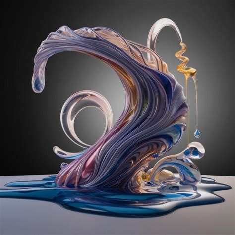 Fluid Object And Realistic Liquid Effects Premium Ai Generated Image