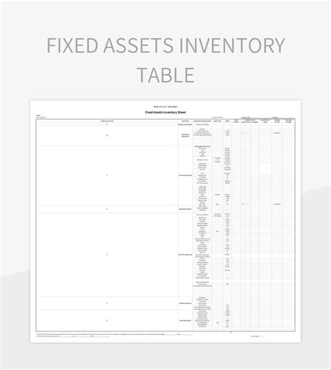 Free Asset Inventory Templates For Google Sheets And Microsoft Excel Slidesdocs